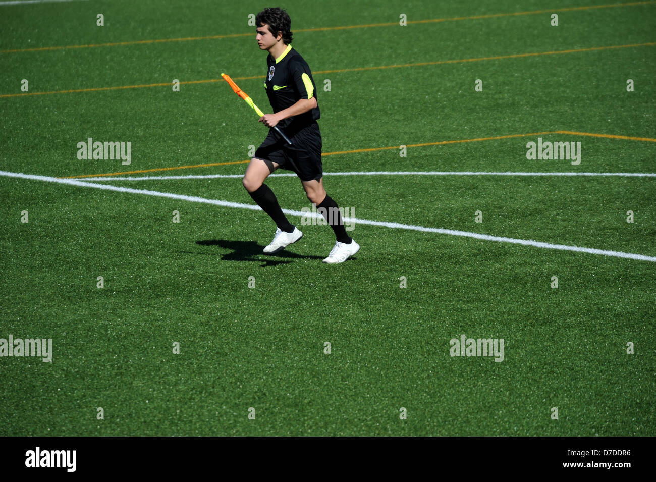 Sport football official linesman flag hi-res stock photography and ...