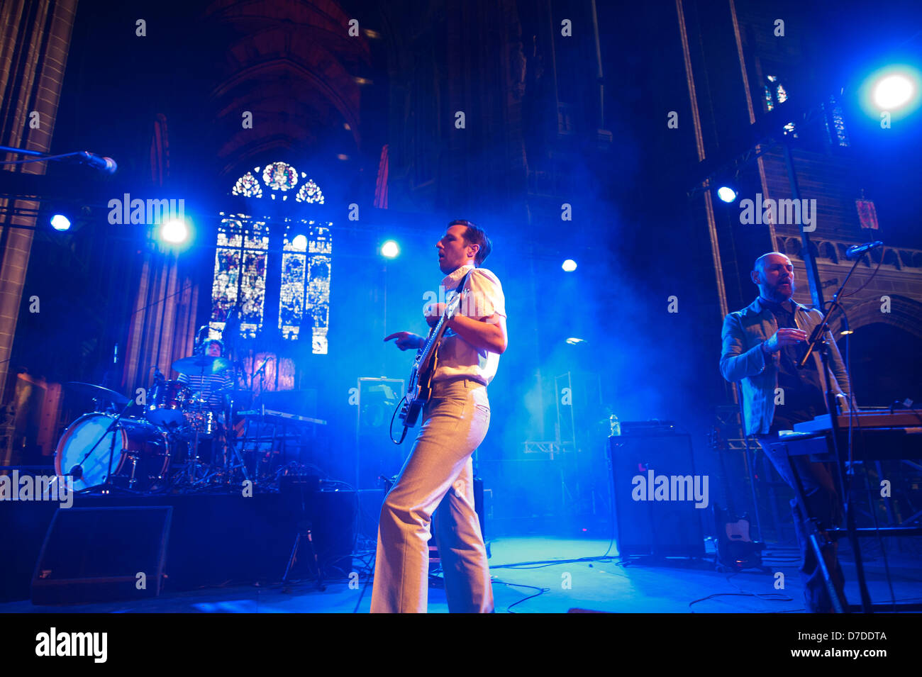 Liverpool, UK. 3rd May 2013. Wave Machine performs in the Anglican ...
