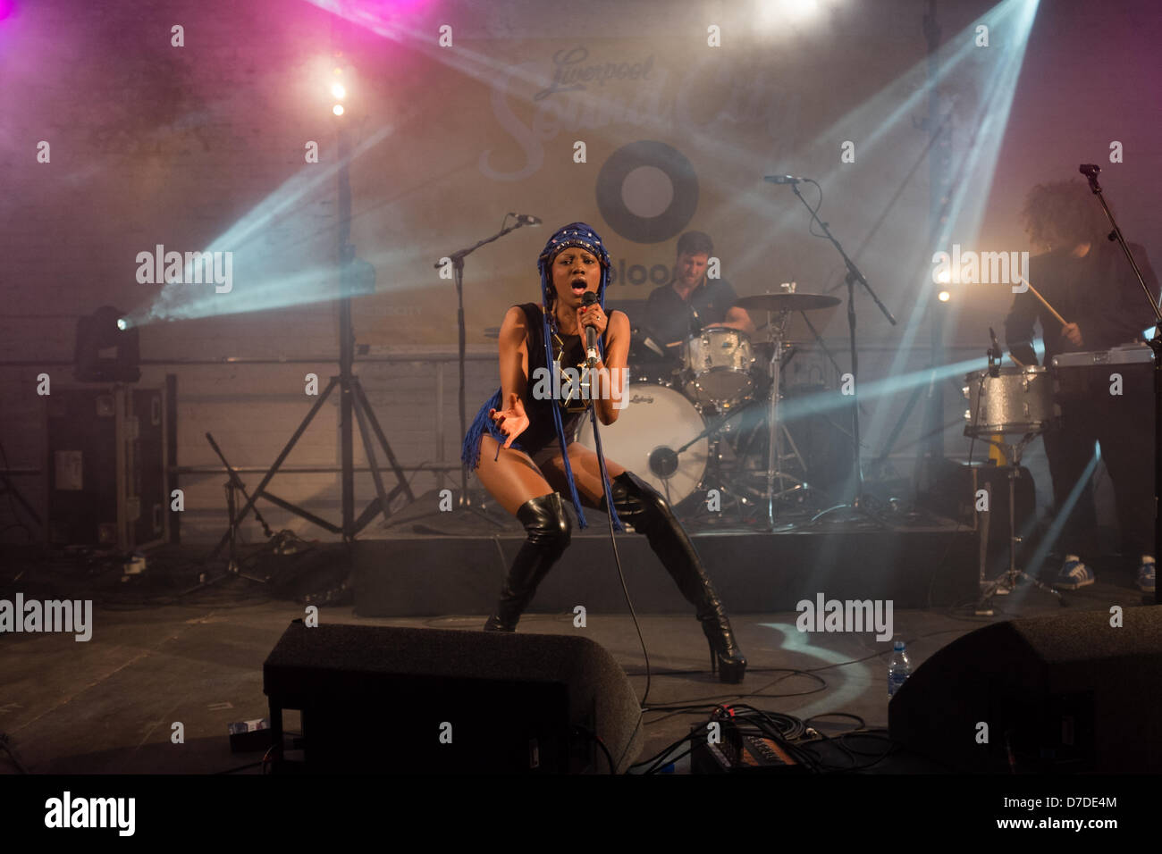 Liverpool, UK. 3rd May 2013. Lulu James performs in the Garage at Sound ...