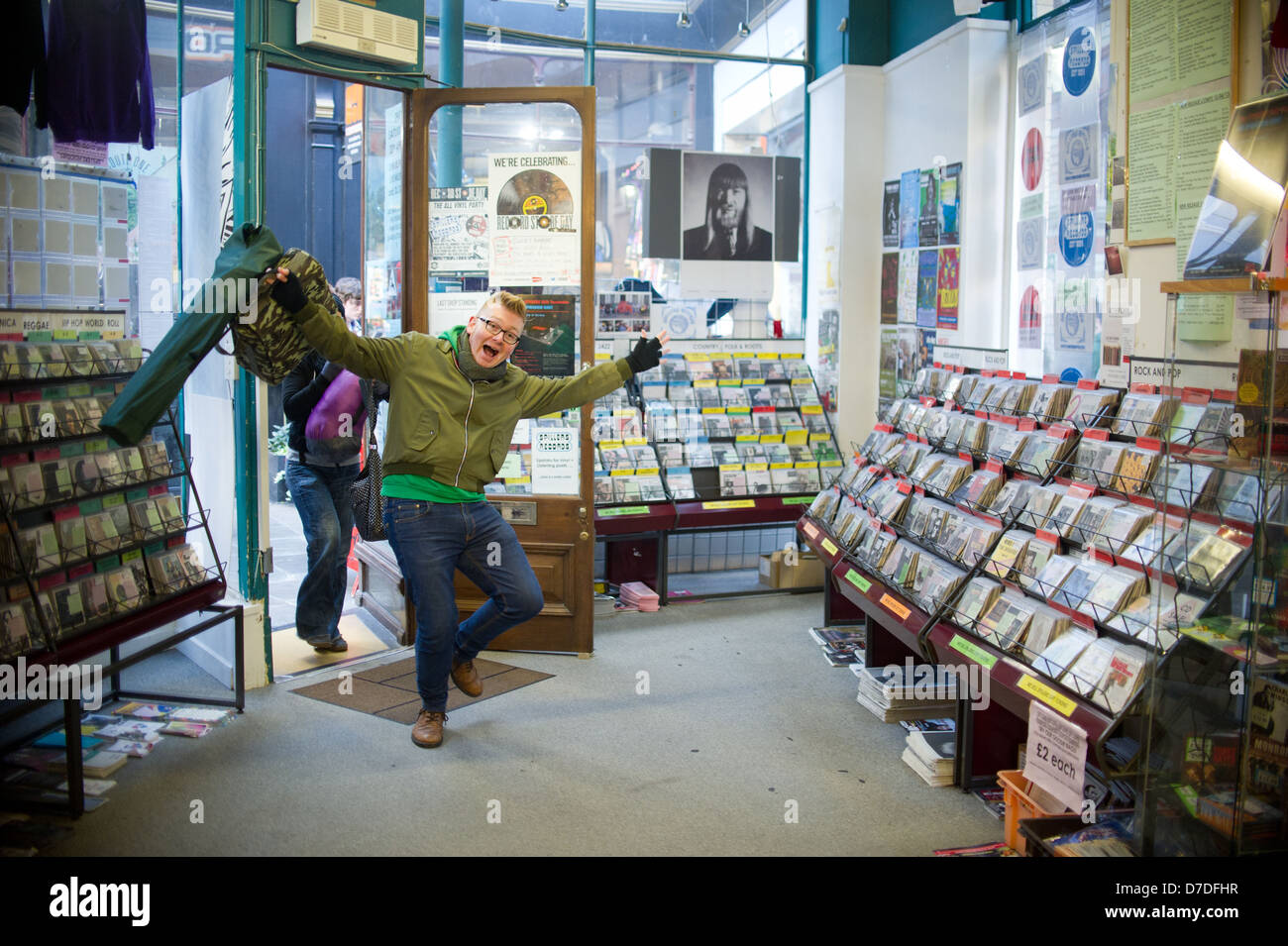 The first person through the door of Spillers Records in Cardiff on ...