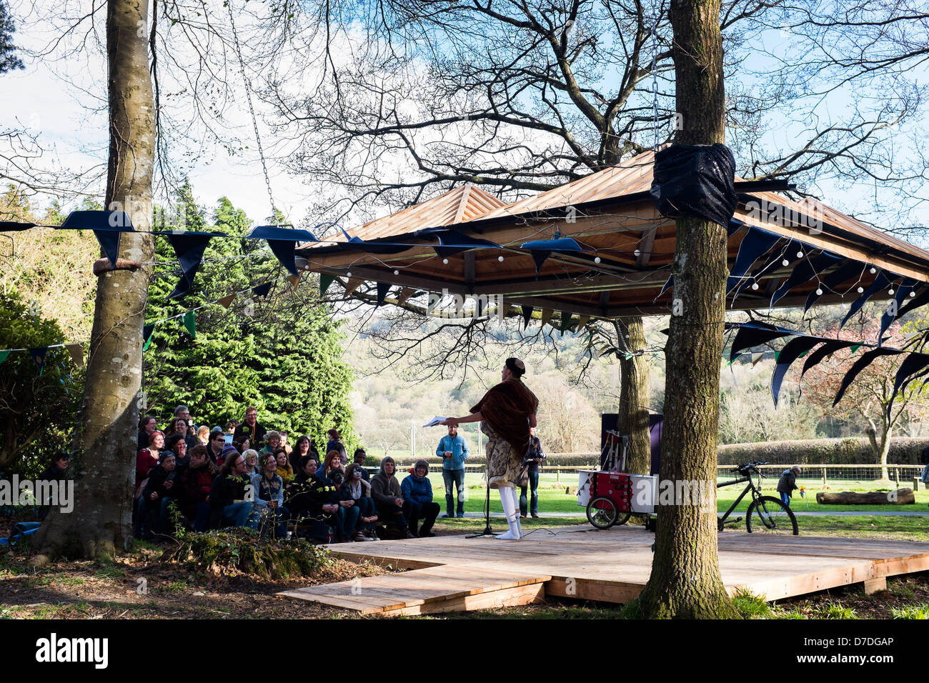 Machynlleth Powys Wales UK, Saturday 4 May 2013. People enjoying the ...