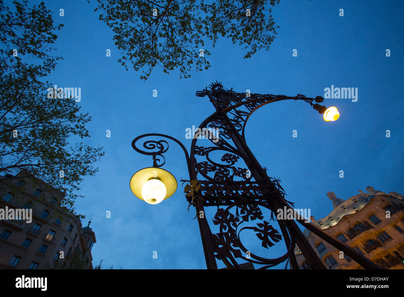 Gaudi street lamp hi-res stock photography and images - Alamy