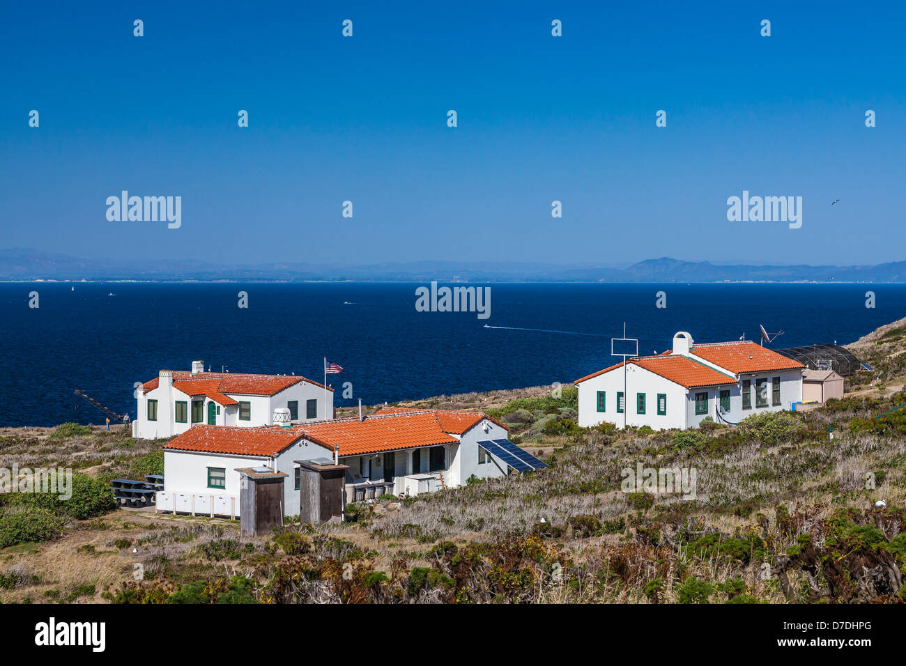 Old U.S. Coast Guard buildings in the mission revival style, East ...