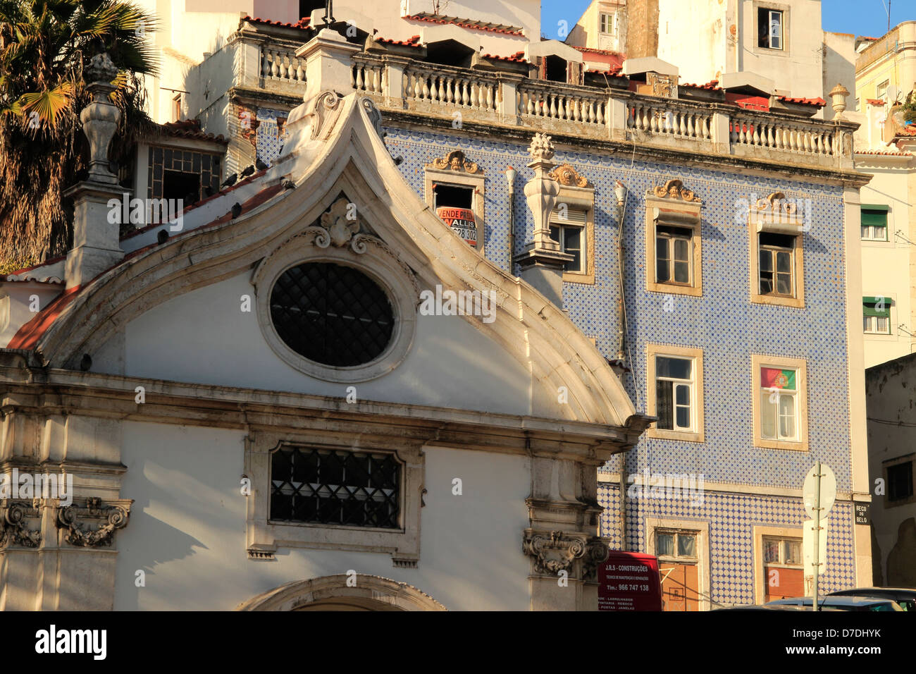 Portuguese architecture, architectural detail, tiled building, Lisbon ...