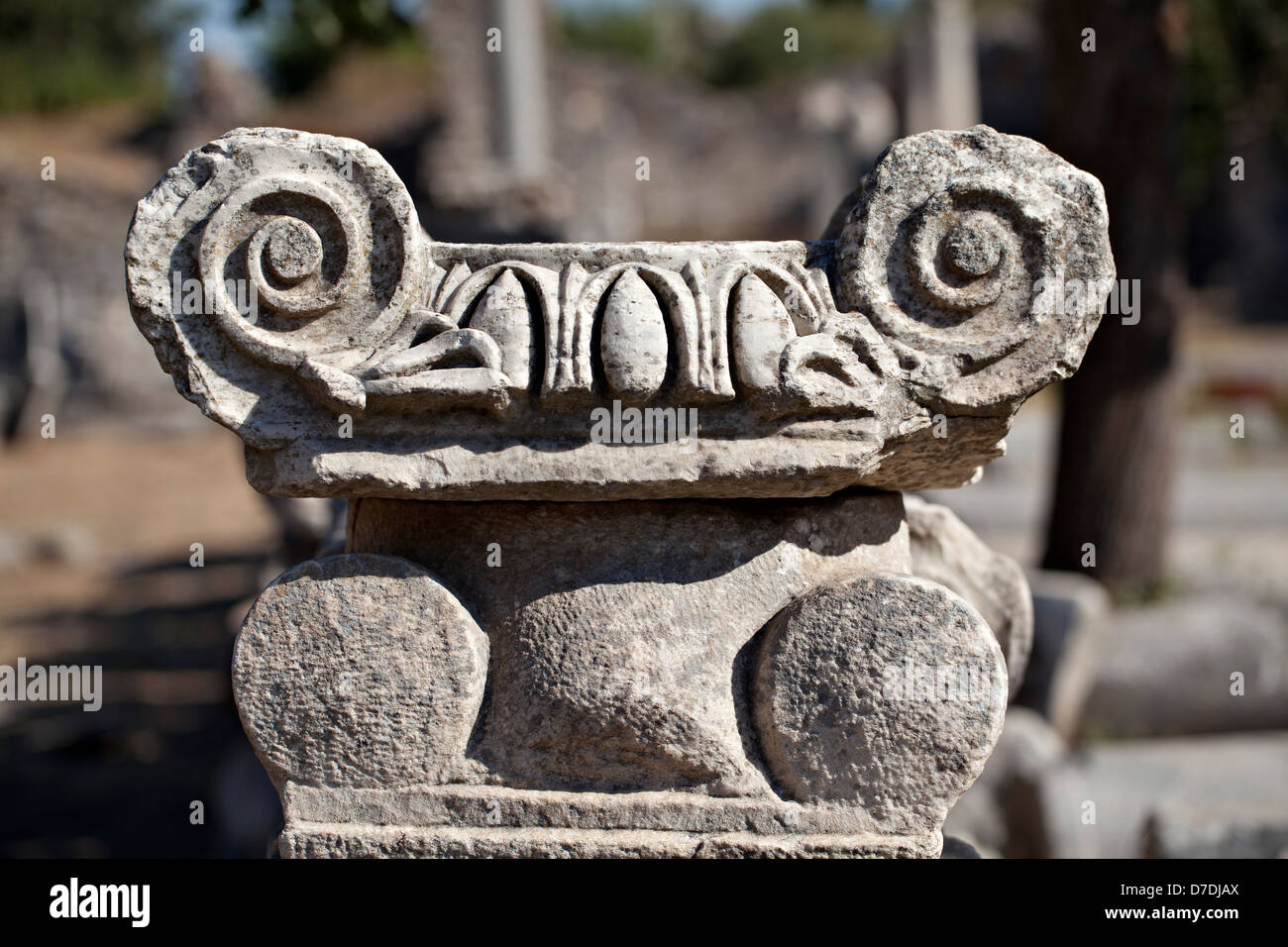 A Column head in Ephesus Stock Photo - Alamy