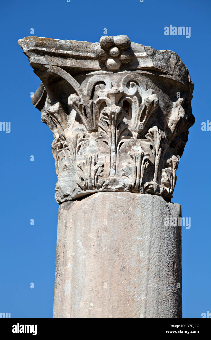 A Column head in Ephesus, Izmir, Turkey Stock Photo - Alamy