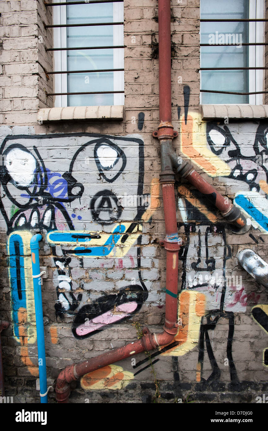 Graffiti on the wall, Hackney Wick, London, United Kingdom Stock Photo ...