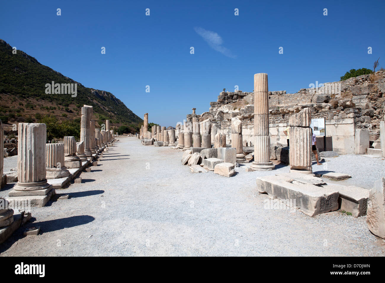 The Stoa Basileios (The Royal Walk) Ephesus, Izmir, Turkey Stock Photo ...
