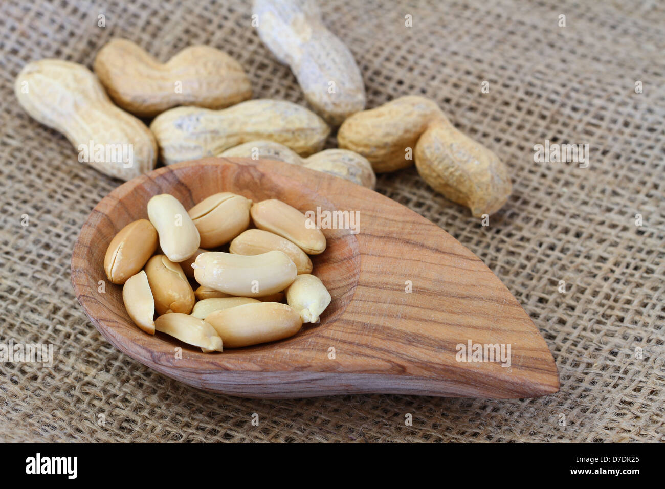 Peanuts without and with shell, close up Stock Photo - Alamy