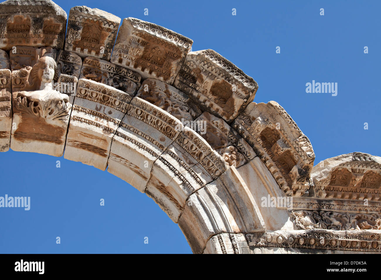 Bust of Hadrian's Arch, Ephesus, Izmir, Turkey Stock Photo - Alamy