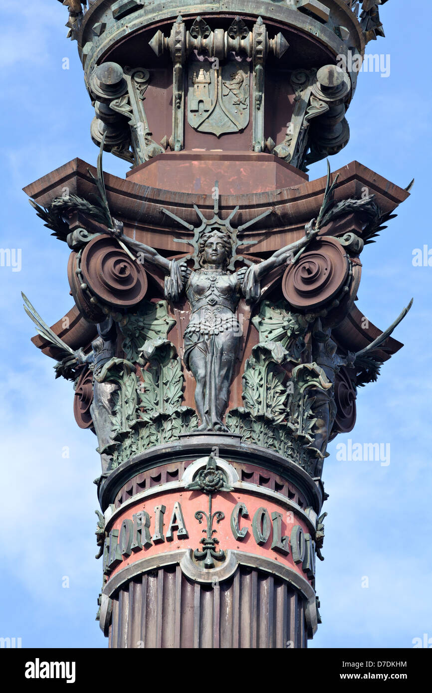 Columbus column on the barcelona habour hi-res stock photography and ...