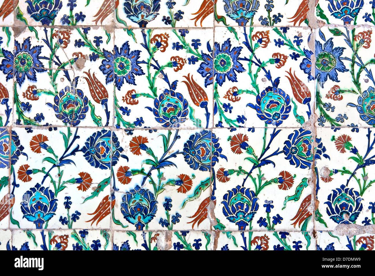 Wall tiles in Sultanahmet Mosque, Istanbul, Turkey Stock Photo - Alamy