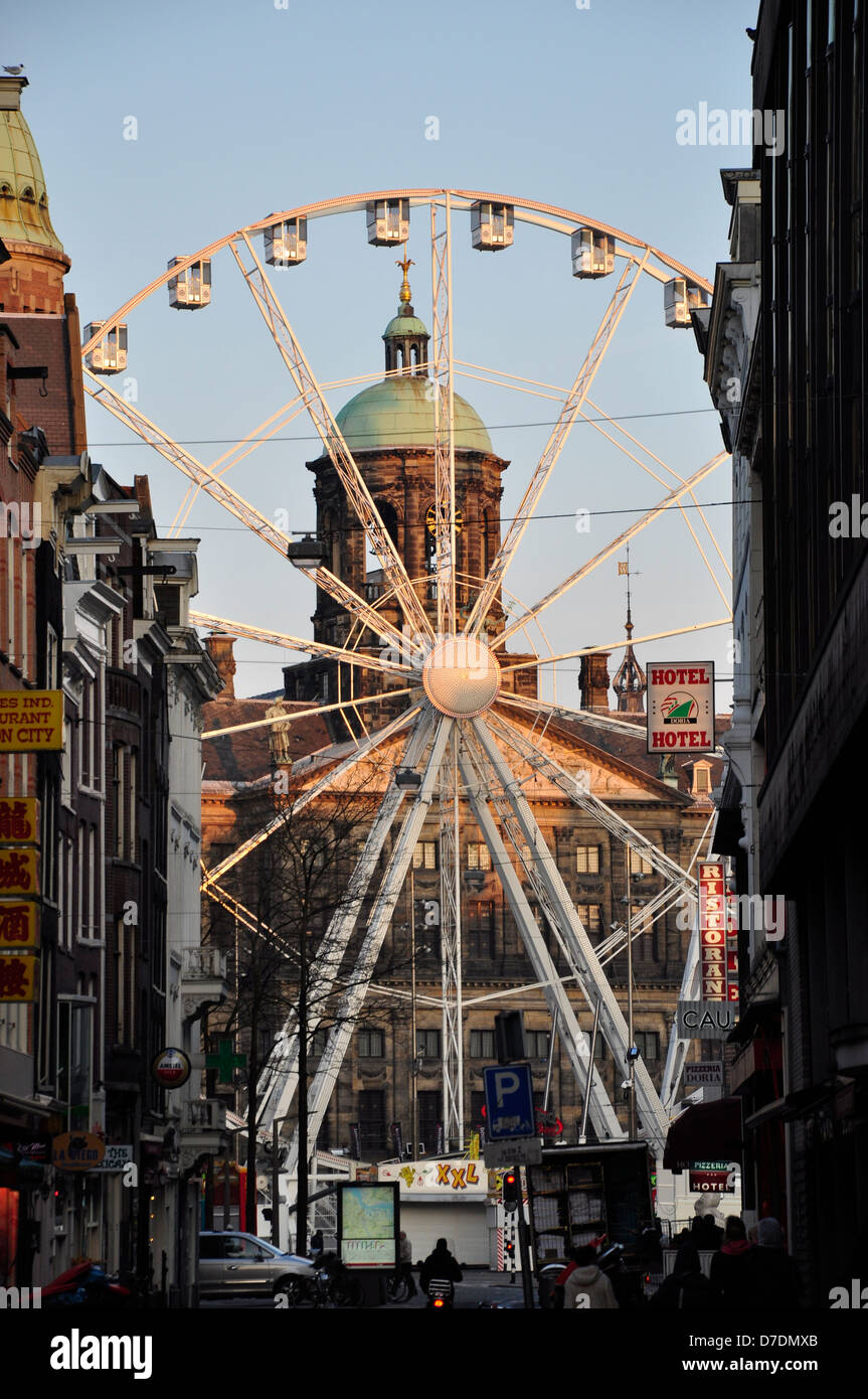 ferris wheel in Plaza Dam, Amsterdam Netherlands Stock Photo - Alamy