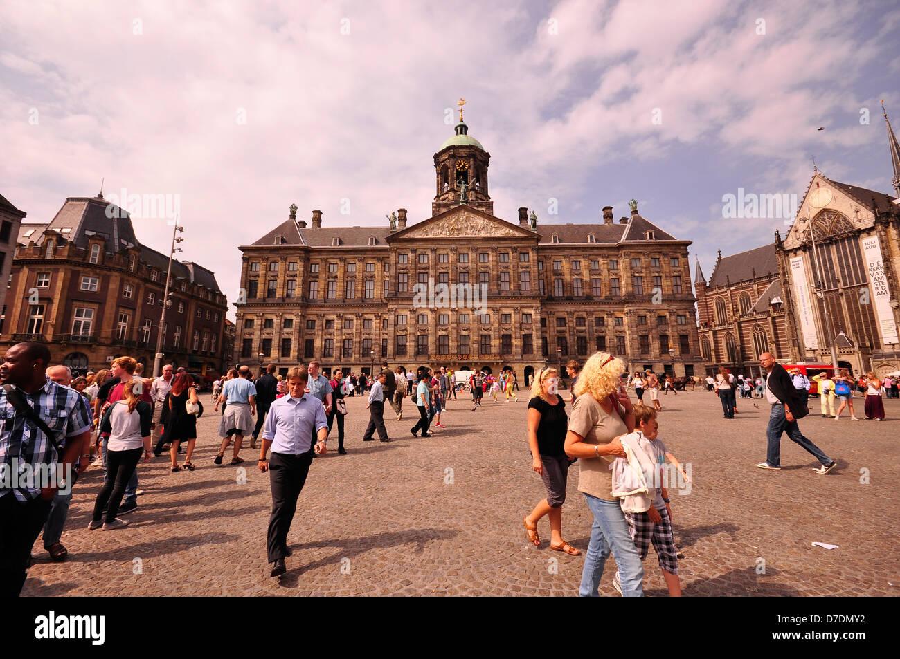 Tourists in Amsterdam Old town, Netherlands Stock Photo - Alamy