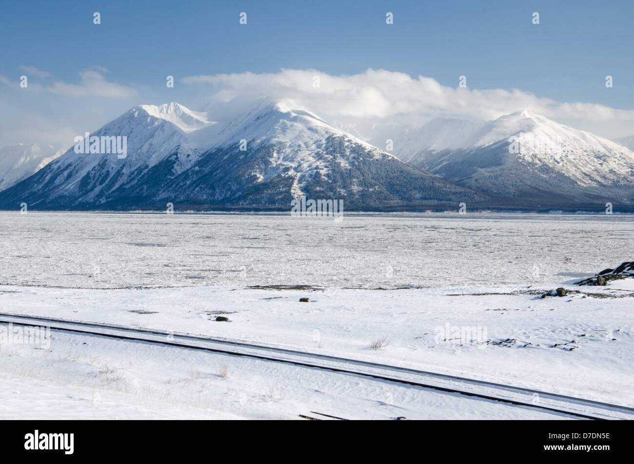 Turnagain Arm in Winter Stock Photo - Alamy