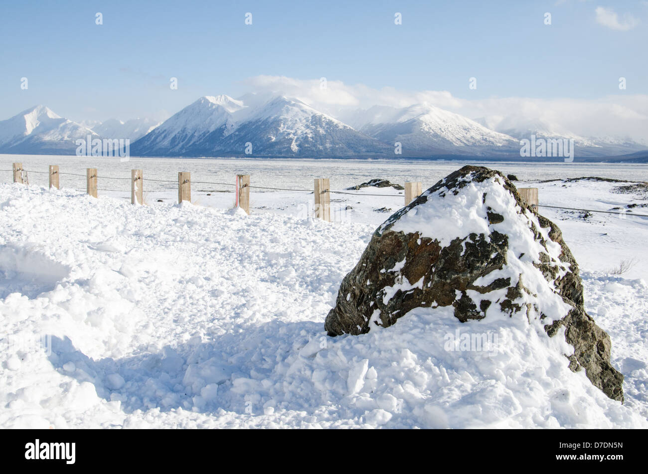 Turnagain Arm Winter in Alaska Stock Photo - Alamy
