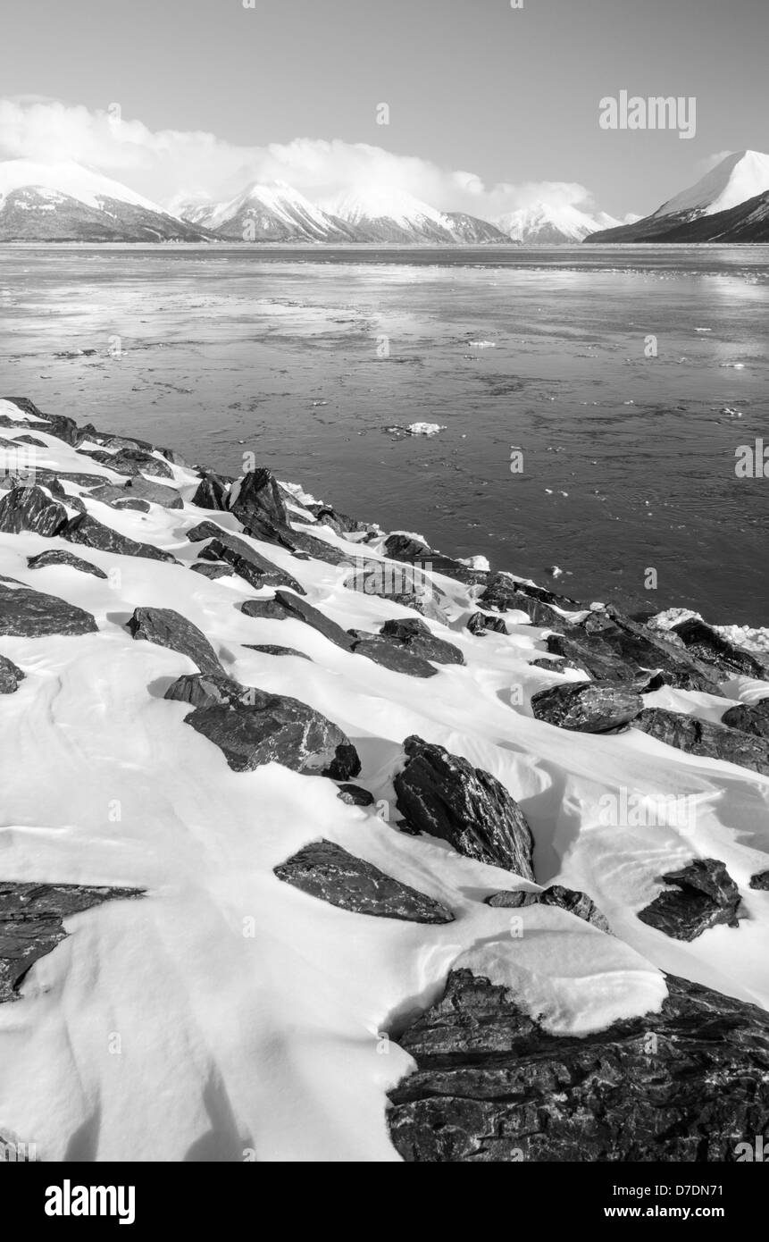 Turnagain Arm in Winter Stock Photo - Alamy