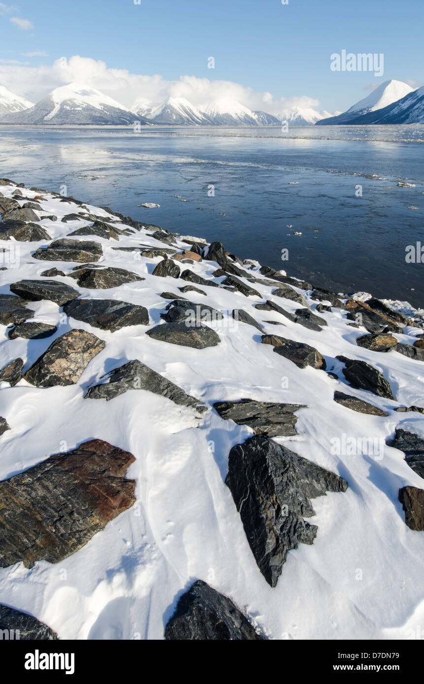 Turnagain Arm in Winter Stock Photo - Alamy