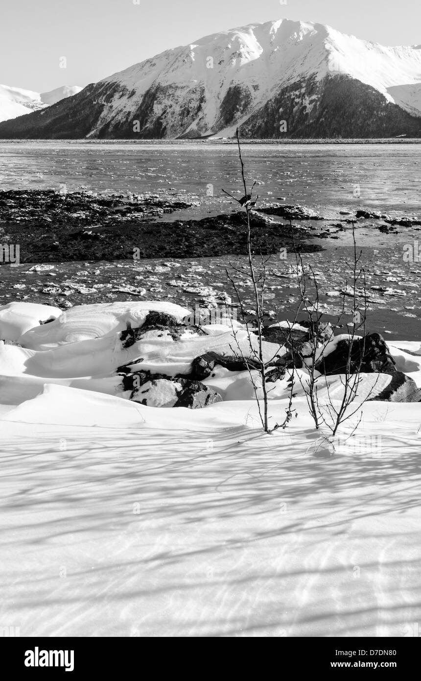 Turnagain Arm in Winter Stock Photo - Alamy