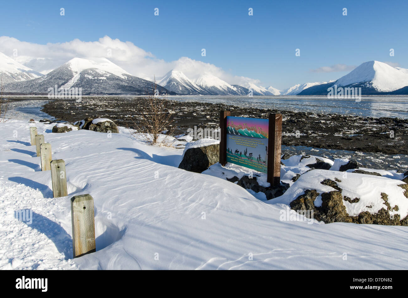 Turnagain Arm in Winter Stock Photo - Alamy