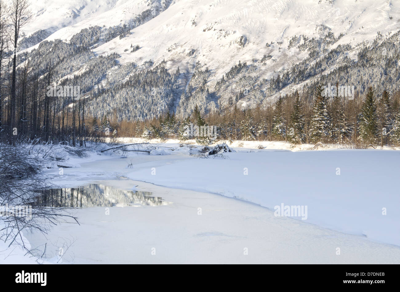 Frozen ice covered lake hi-res stock photography and images - Alamy