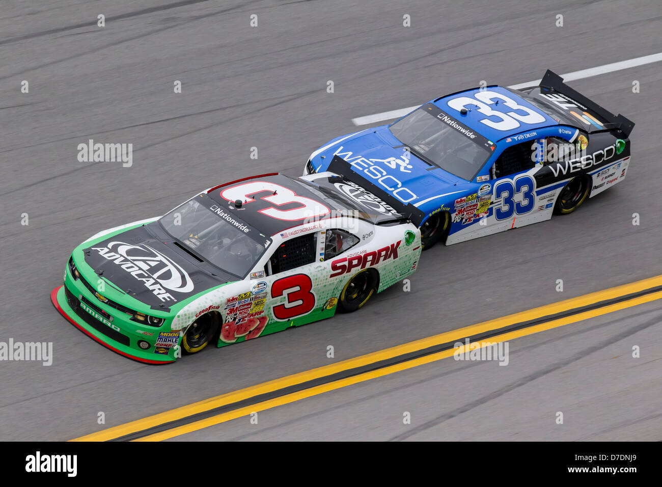 Lincoln, Alabama, US. 4th May, 2013. Austin Dillon (3) and Ty Dillon ...