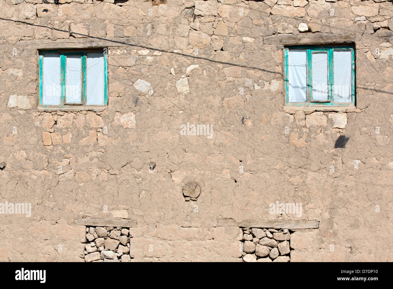 Windows of a traditional anatolian town house Stock Photo - Alamy