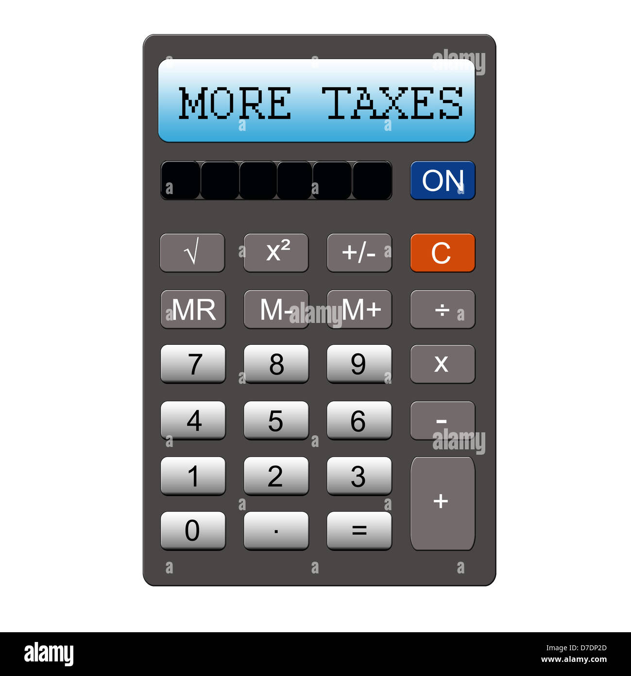 Tax buttons on calculator Cut Out Stock Images & Pictures - Alamy