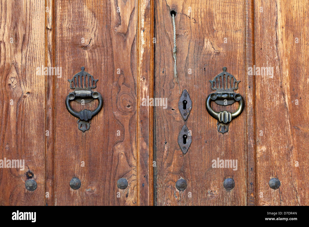 Macro view of door handles Stock Photo - Alamy