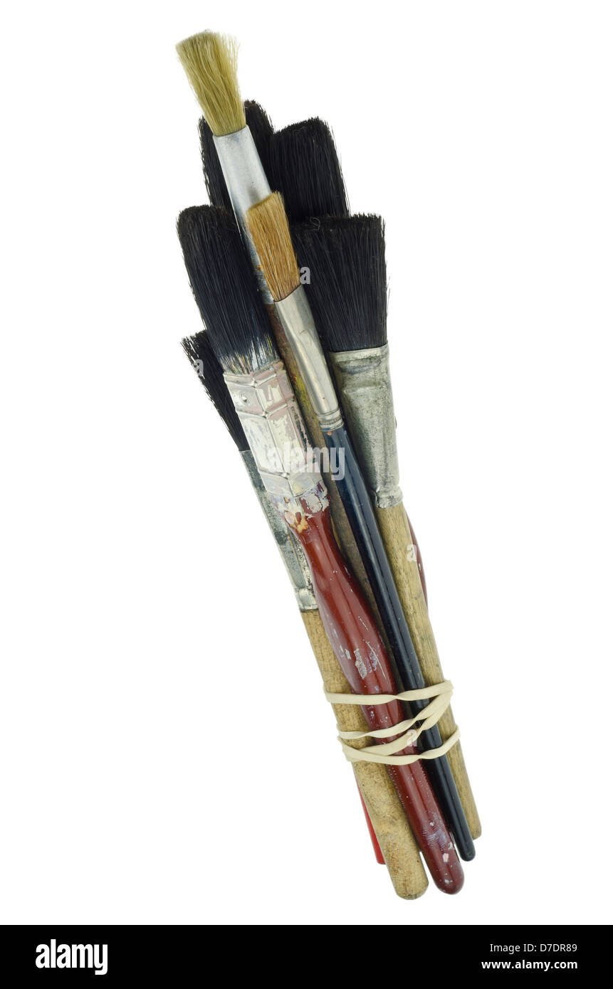 Assorted Used Paint Brushes Stock Photo - Alamy