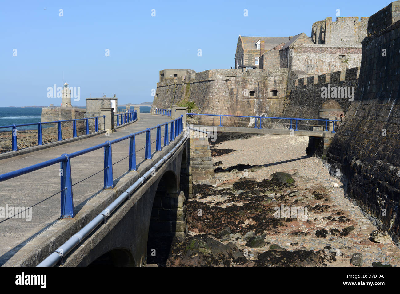 Castle Cornet and Castle Pier in St Peter Port, Guernsey Stock Photo ...