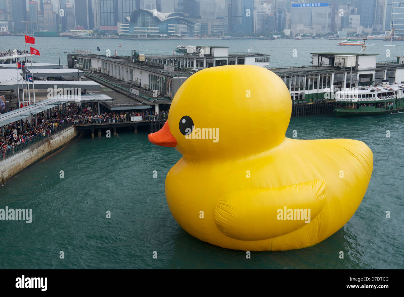 The Rubber Duck Project in Hong Kong. Created by FLORENTIJN HOFMAN. The ...