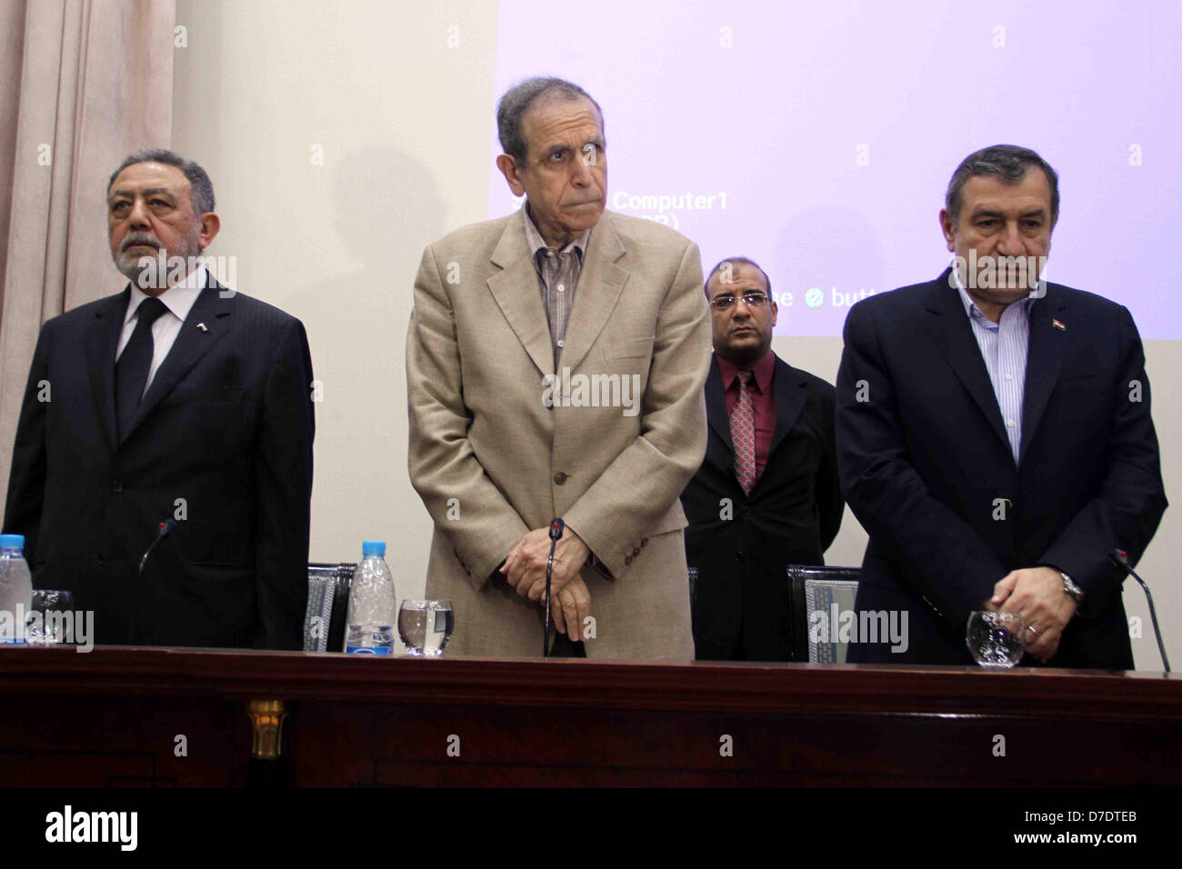 Cairo, Egypt. 4th May, 2013. Essam Sharaf, the former Egyptian Prime ...