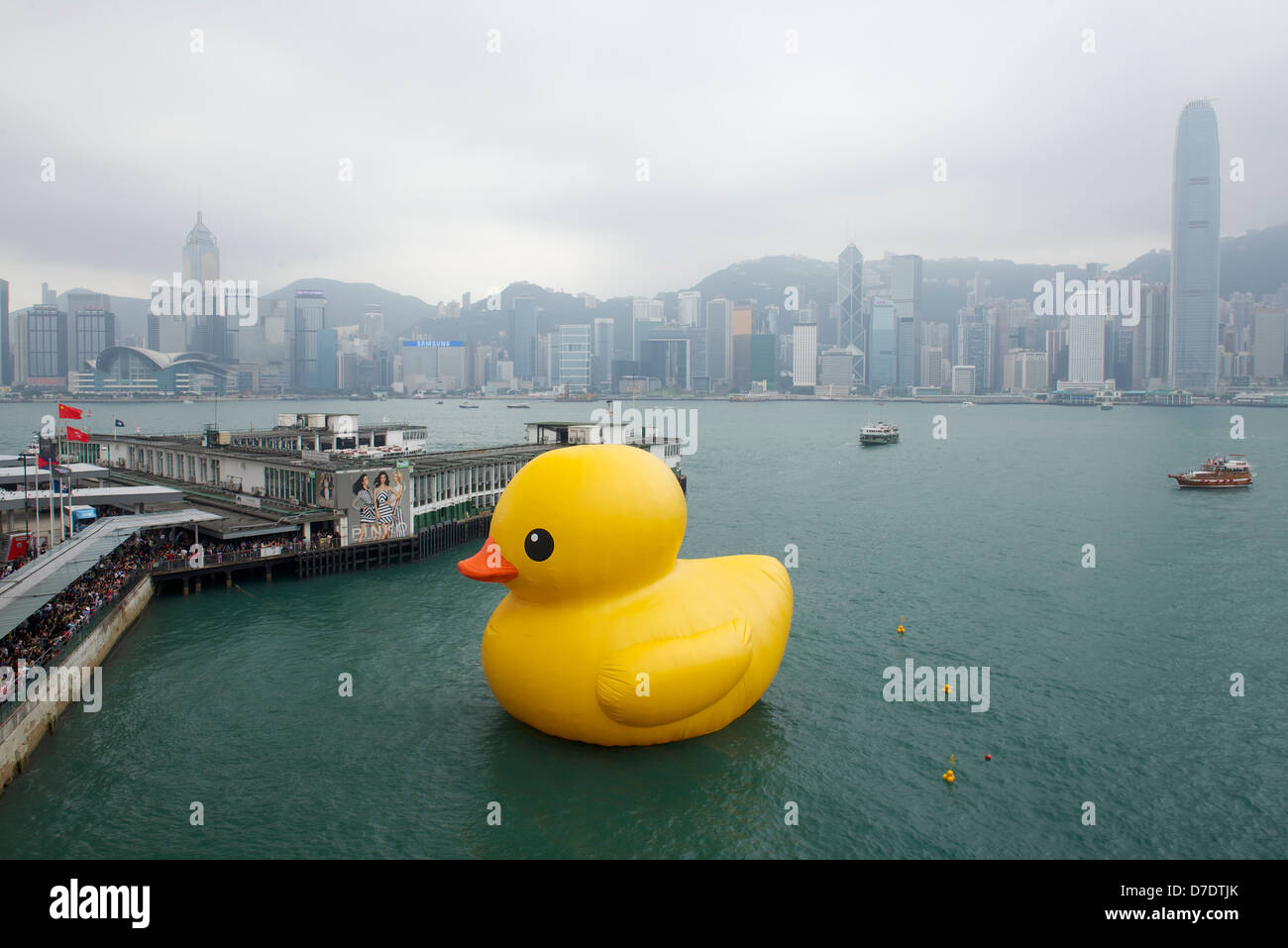 The Rubber Duck Project in Hong Kong Stock Photo - Alamy
