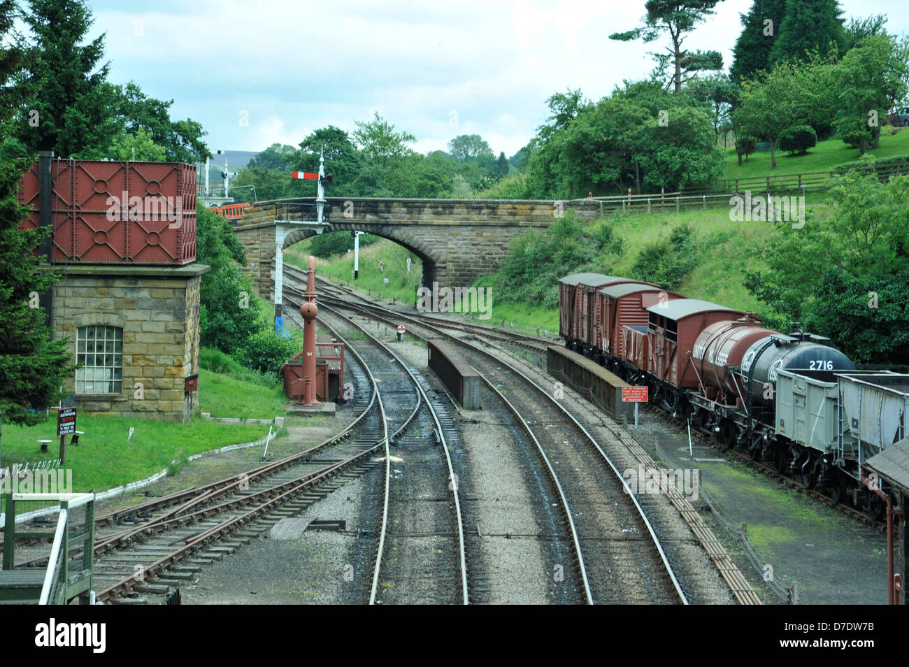 steam train,Goathland railway station,railway lines,country side ...