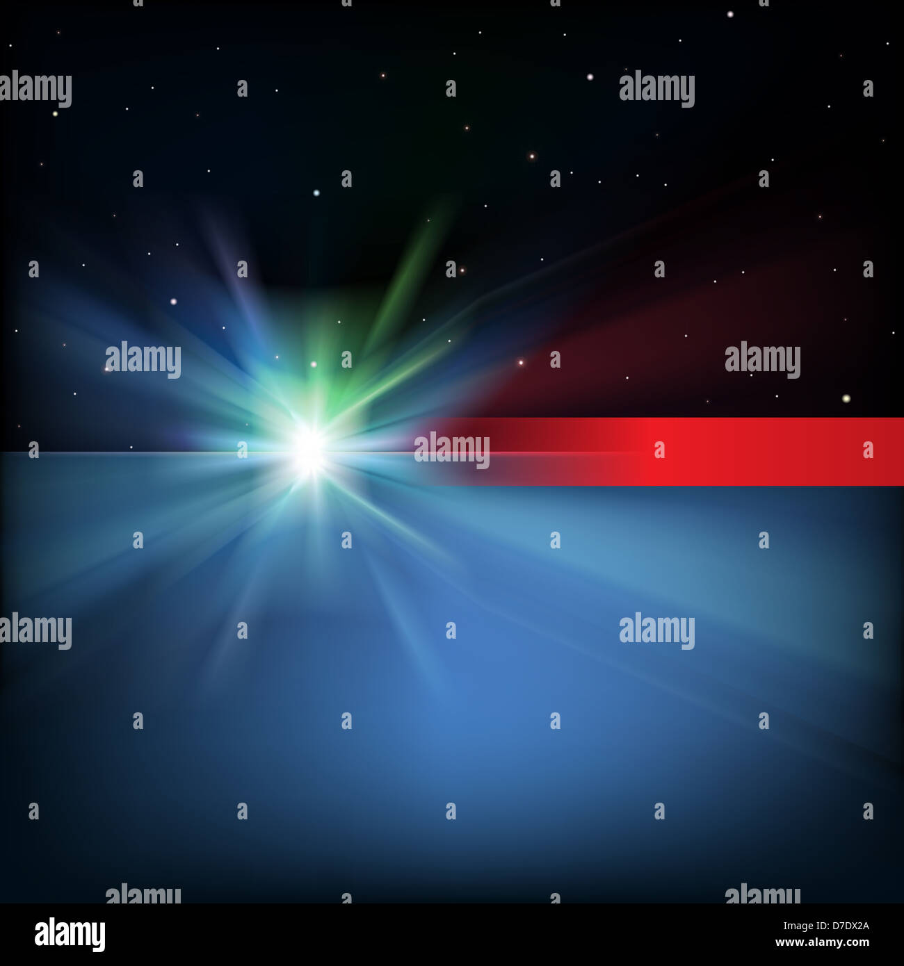 abstract blue background with stars and sunrise Stock Photo - Alamy