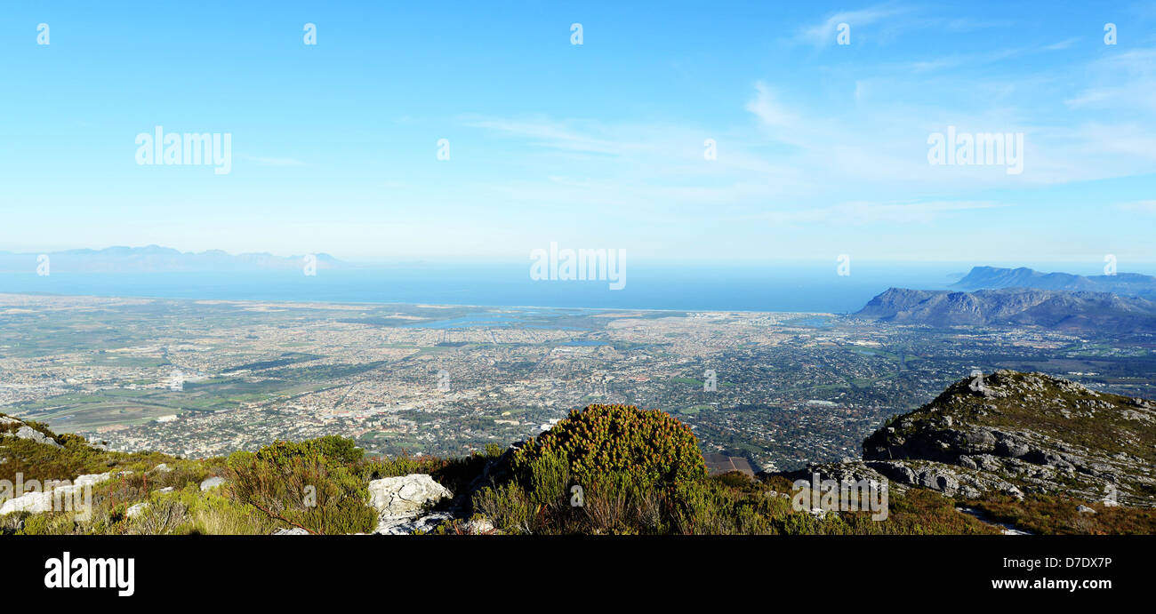 Panorama view looking South from the summit of Table Mountain. Cape ...