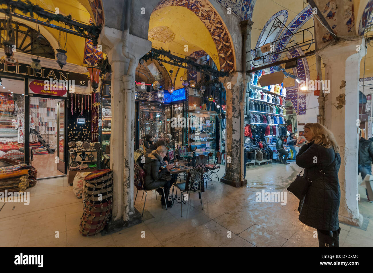 The Grand Bazaar (Covered Bazaar) in Istanbul is one of the largest and ...
