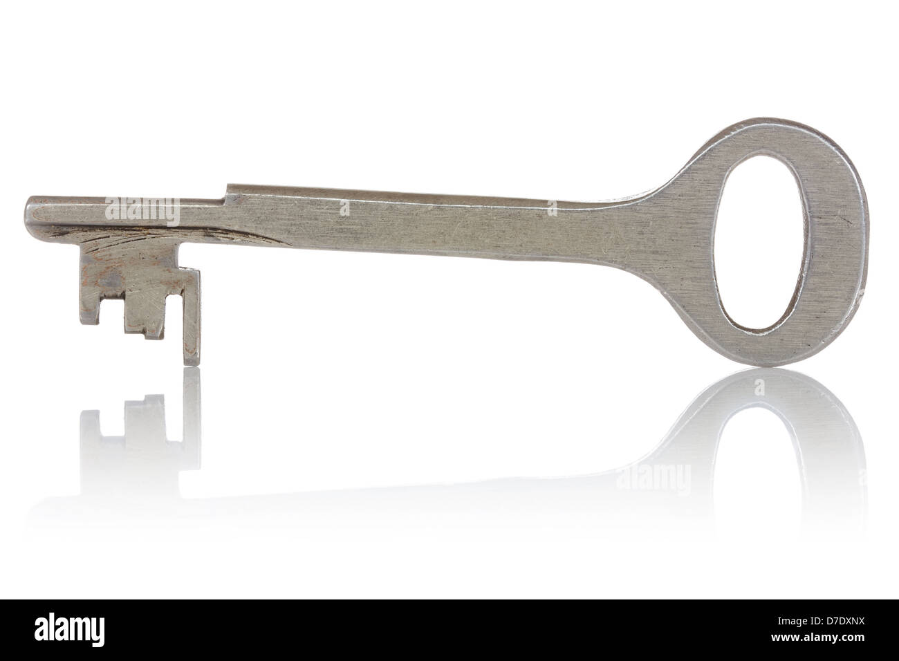 Big old key closeup on white background Stock Photo - Alamy