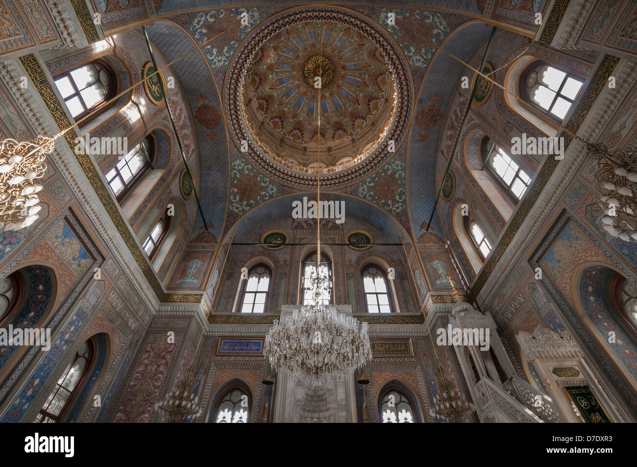 The Pertevniyal Valide Sultan Mosque, built in 1871 by Valide Sultan Pertevniyal, mother of ...