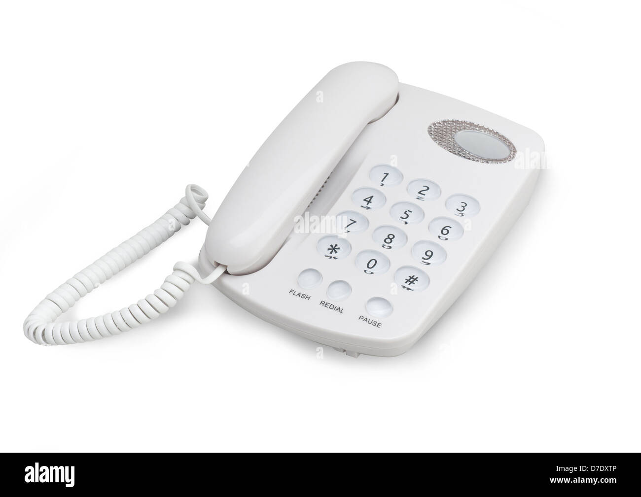 Telephone isolated on white background Stock Photo - Alamy