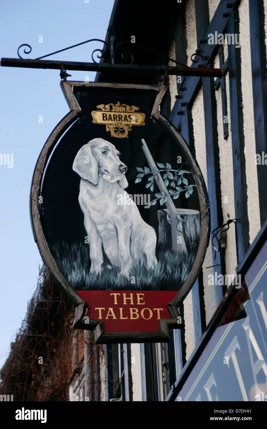The Talbot inn sign Worcester Worcestershire England UK Stock Photo - Alamy