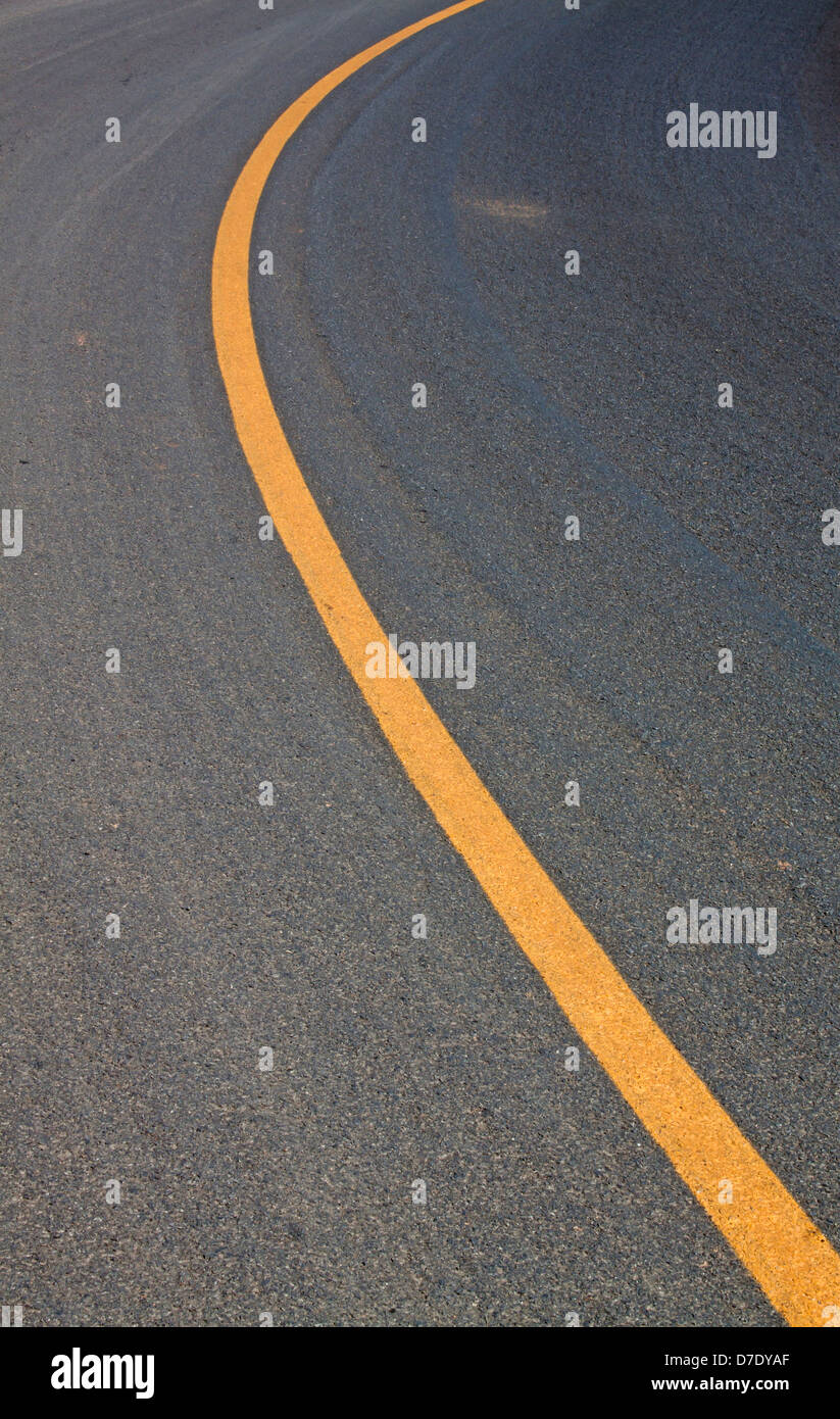 Asphalt lines lines yellow asphalt road background Stock Photo - Alamy