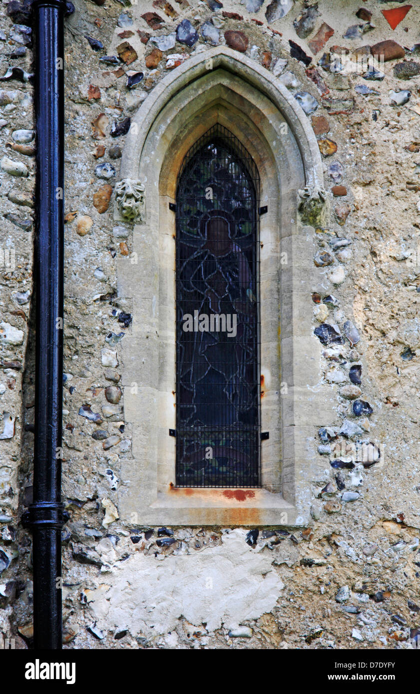 A view of a lancet type window in the chancel of the church of St ...
