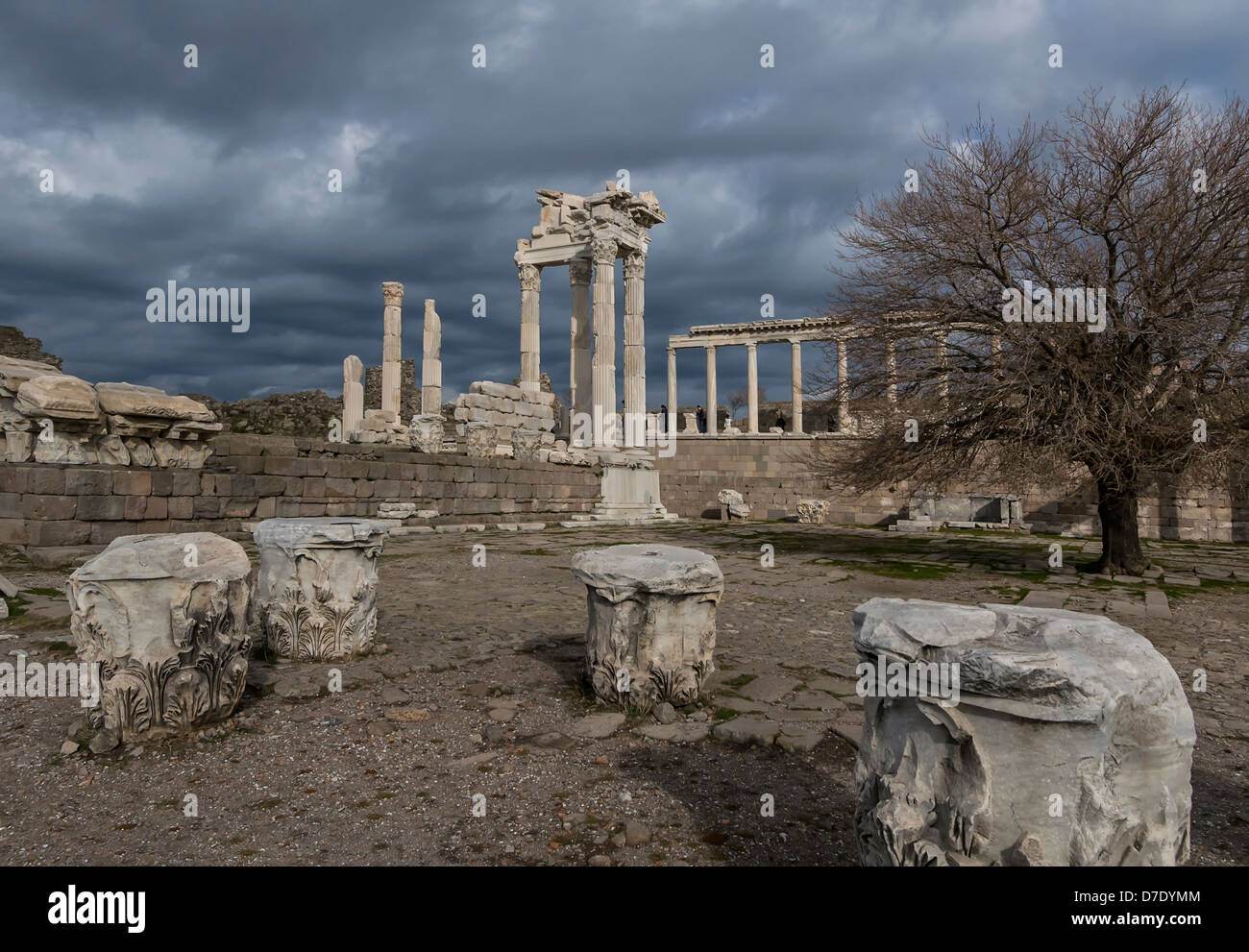 Acropolis, ancient Pergamum Temple of Trajan, from Greek and Roman eras ...
