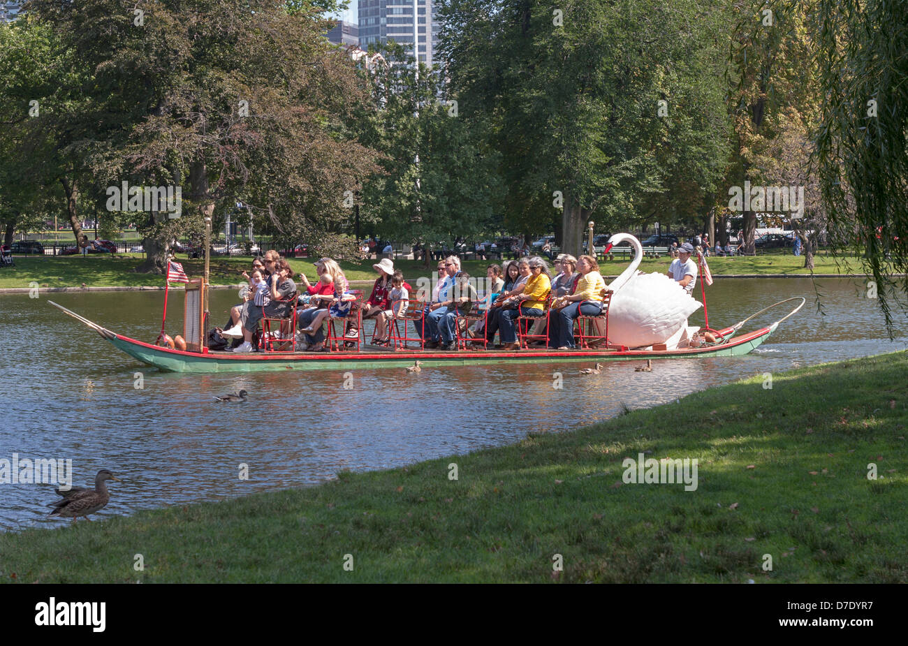 Boston public garden swan boats hi-res stock photography and images - Alamy