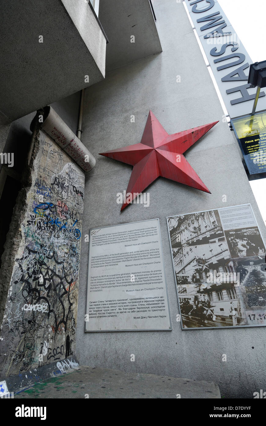 Checkpoint Charlie Museum on Friedrichstrasse Berlin, Germany Stock ...