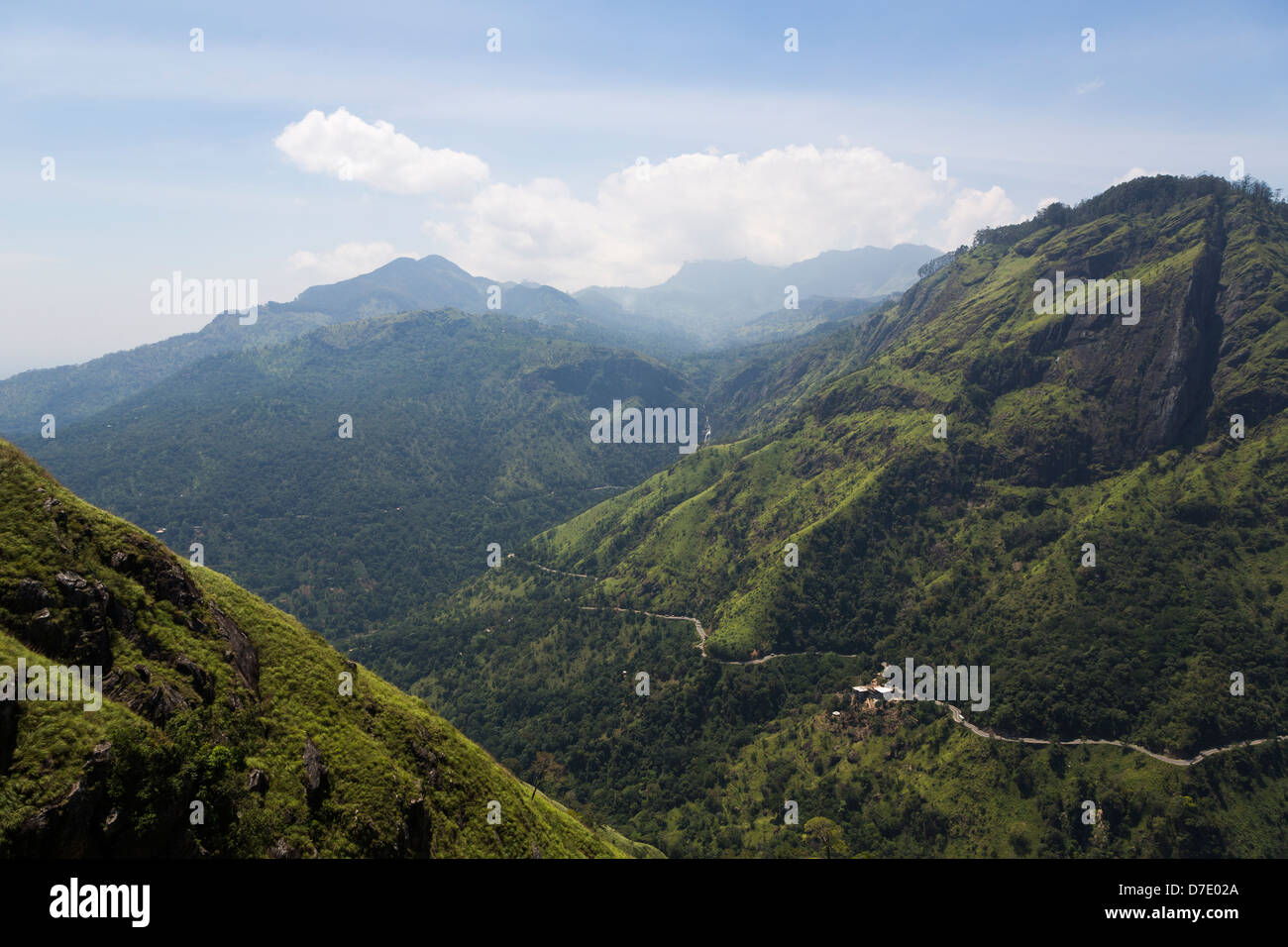 Ella's rock view from Ella little Adam peak, Hill country, Sri Lanka ...