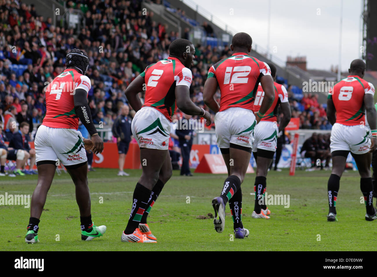 Kenya team mates Felix Ayange (4), Oscar Ouma (2) and Willy Ambaka (12 ...