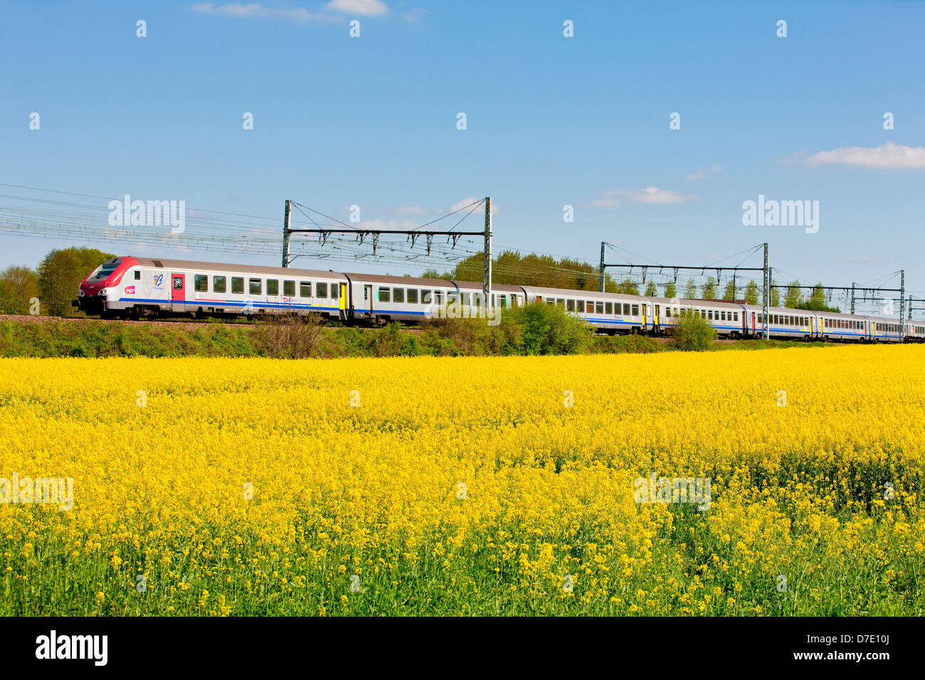Inter-city rail service ( SNCF ), South of Paris, France Stock Photo ...